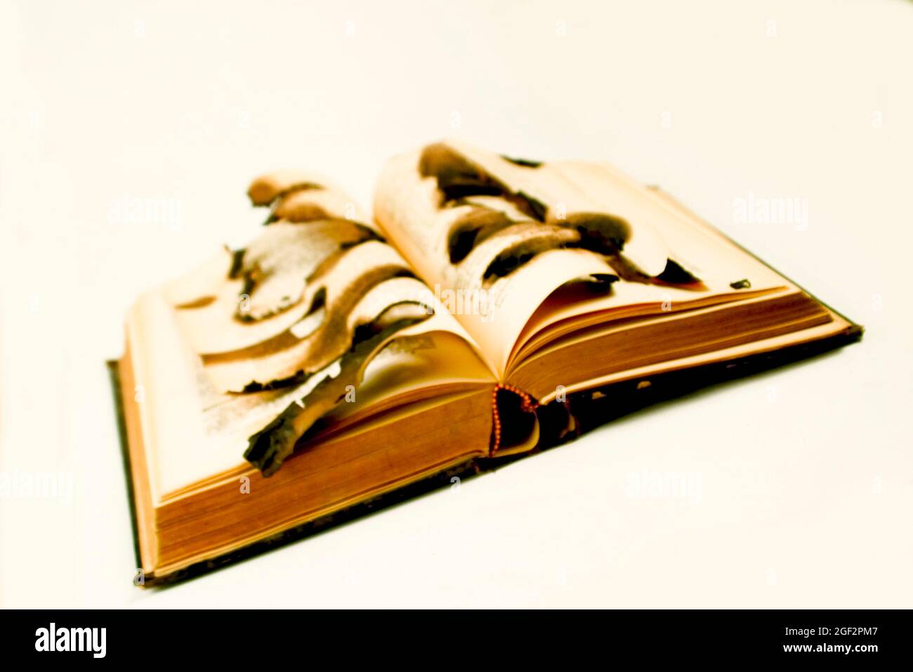 open burned book Stock Photo - Alamy
