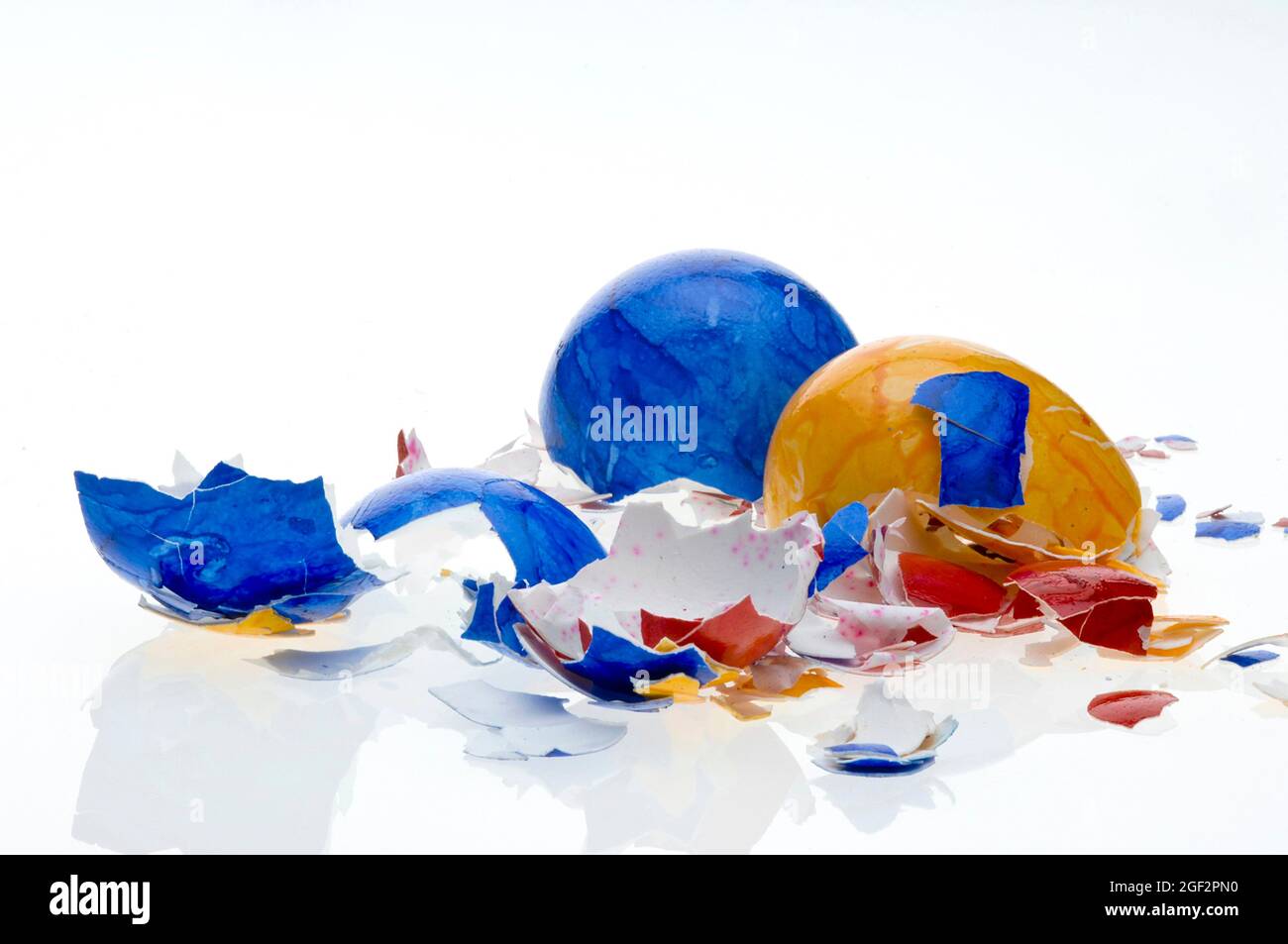 dyed egg shells from eaten Easter eggs, Germany Stock Photo - Alamy