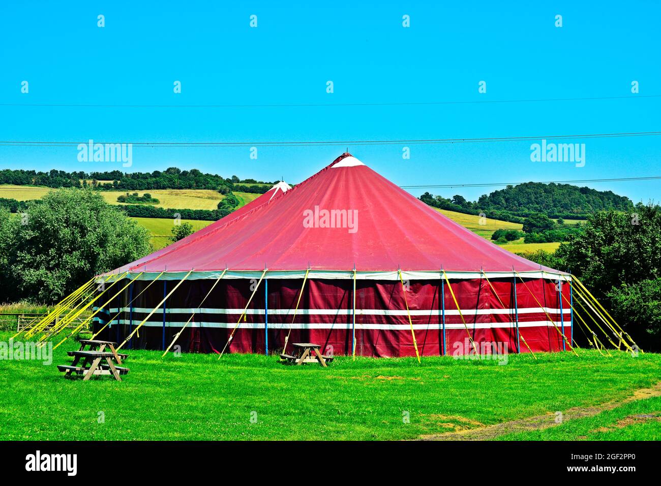 Circus tent in Lee Valley animal farm Stock Photo - Alamy