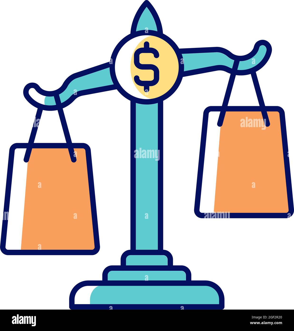 Comparison shopping RGB color icon Stock Vector Image & Art - Alamy