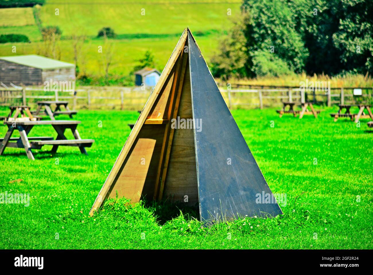 Children's wooden teepee play tend Stock Photo - Alamy