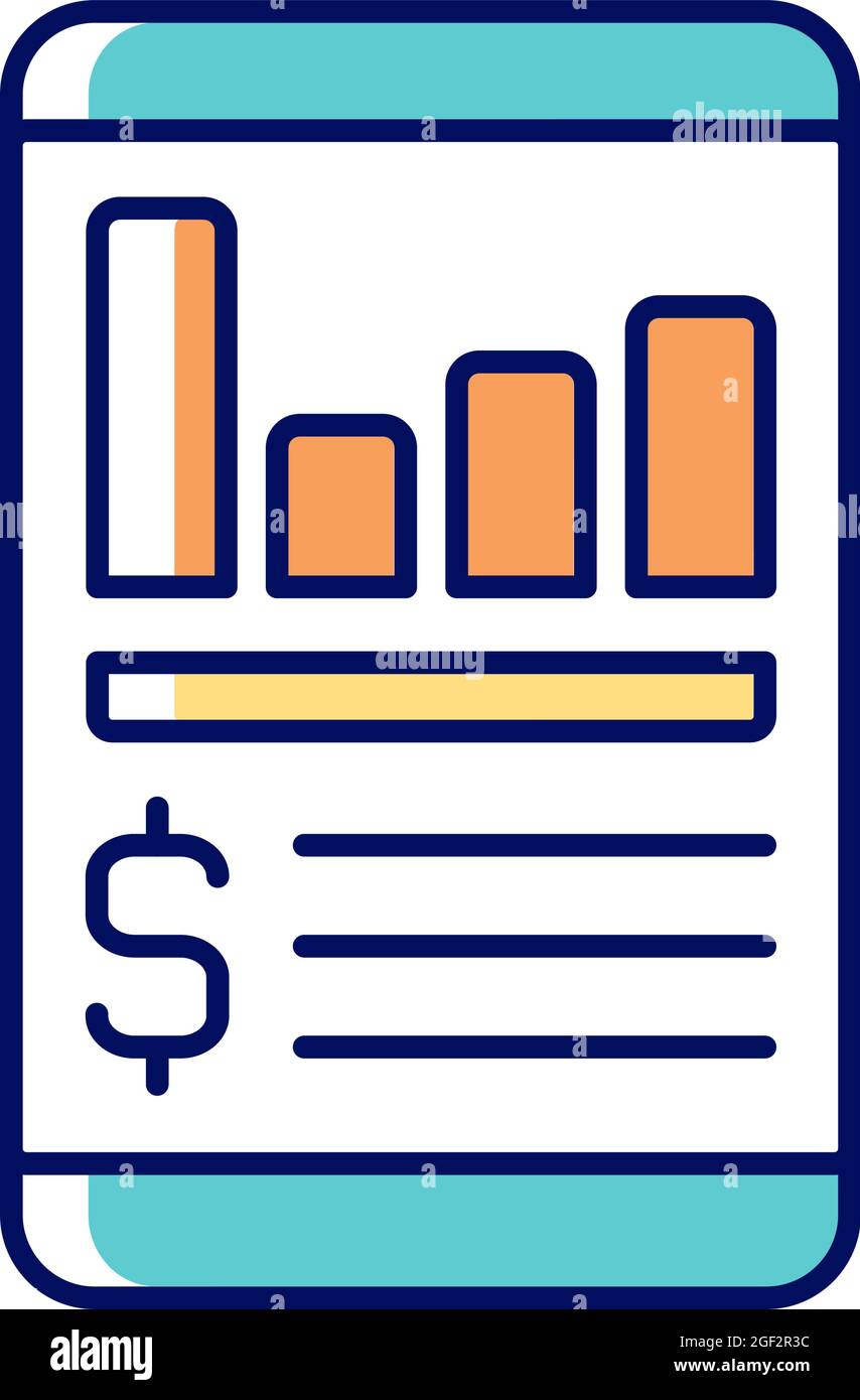 Expense tracker app RGB color icon Stock Vector Image & Art - Alamy