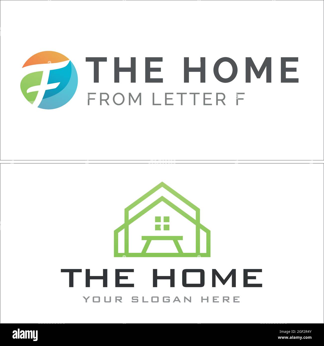 Retail building real estate business agency with icon home logo design ...