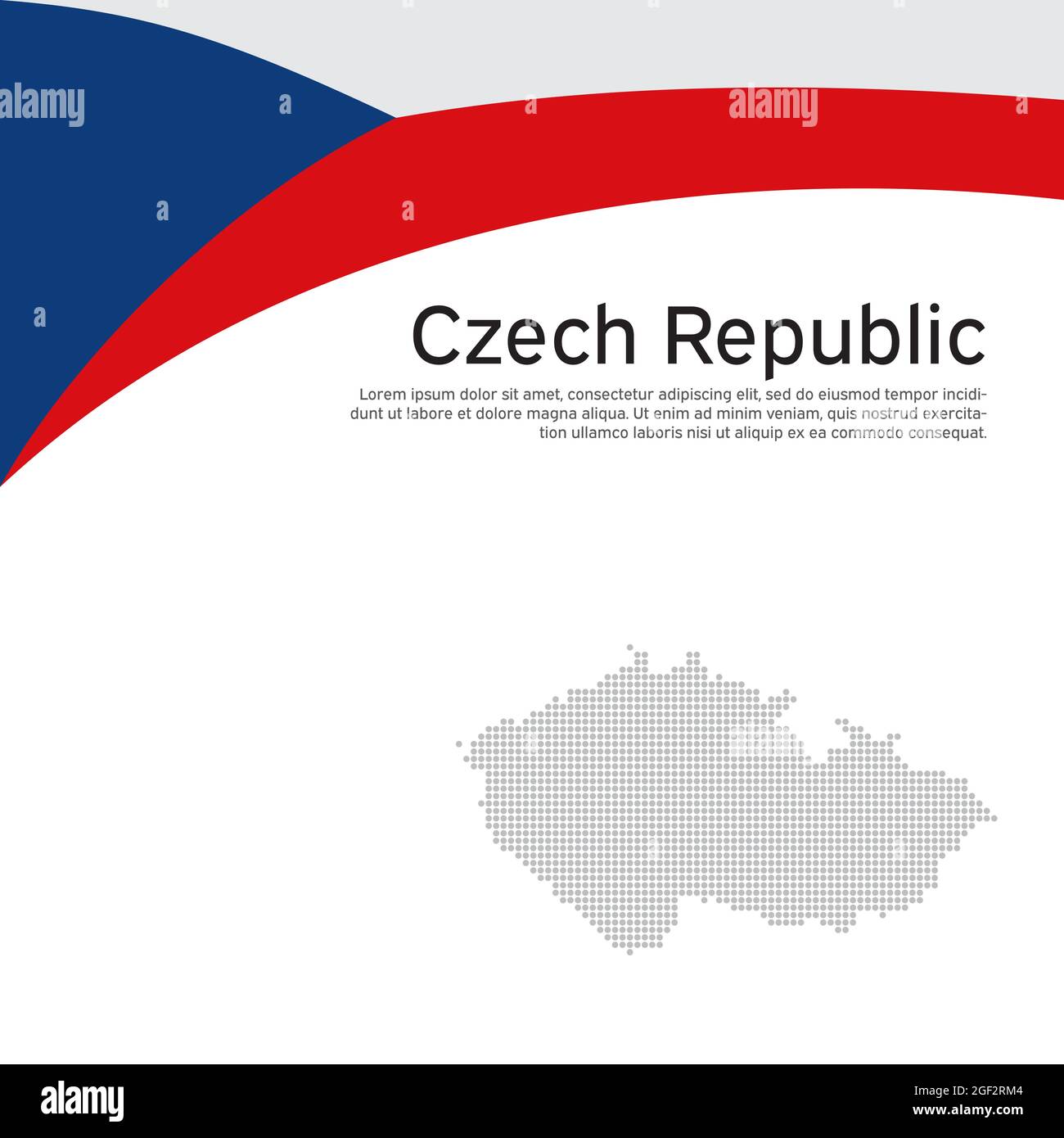 Czech Republic abstract wavy flag. Creative background for patriotic ...