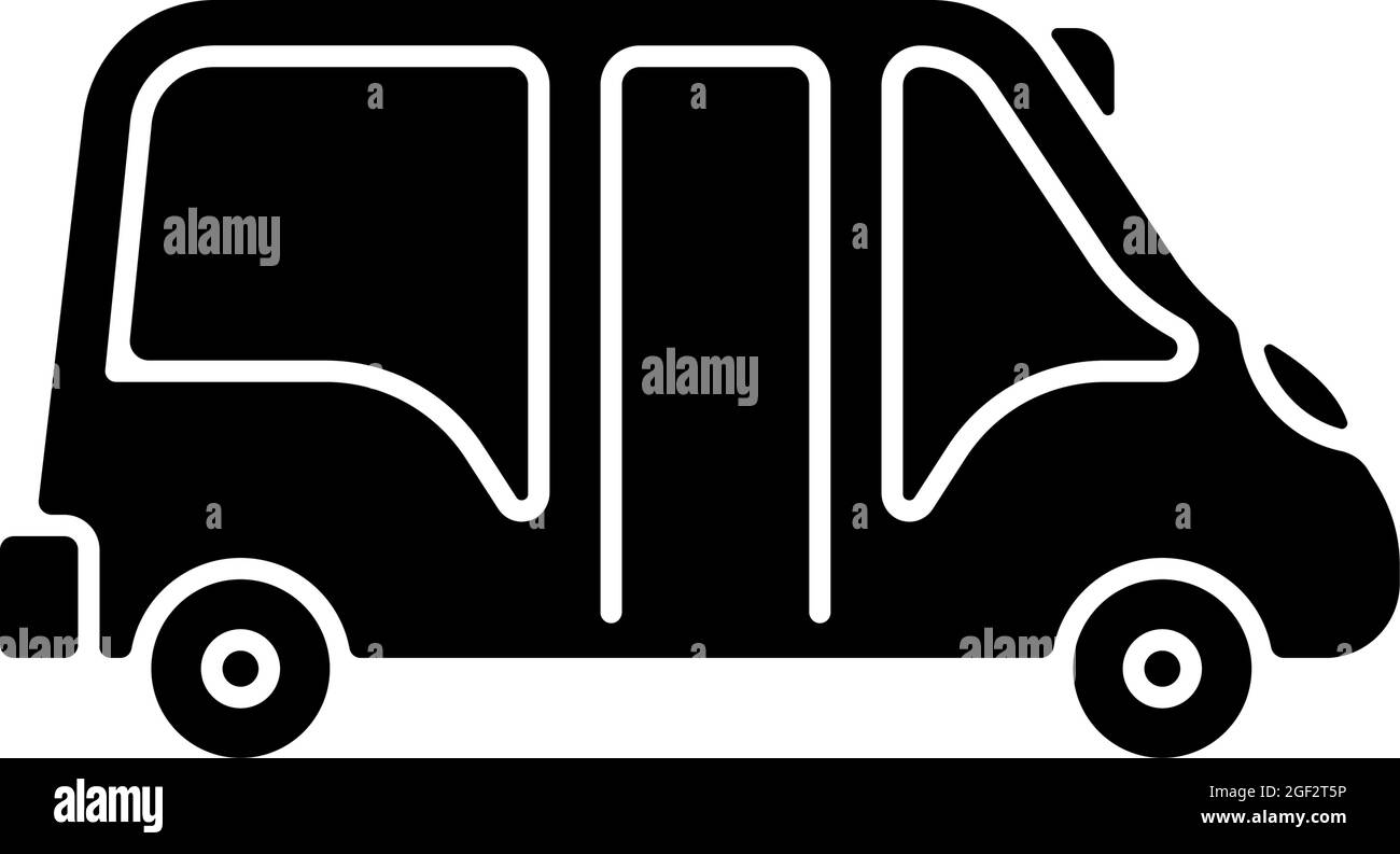 Minibus black glyph icon Stock Vector Image & Art - Alamy