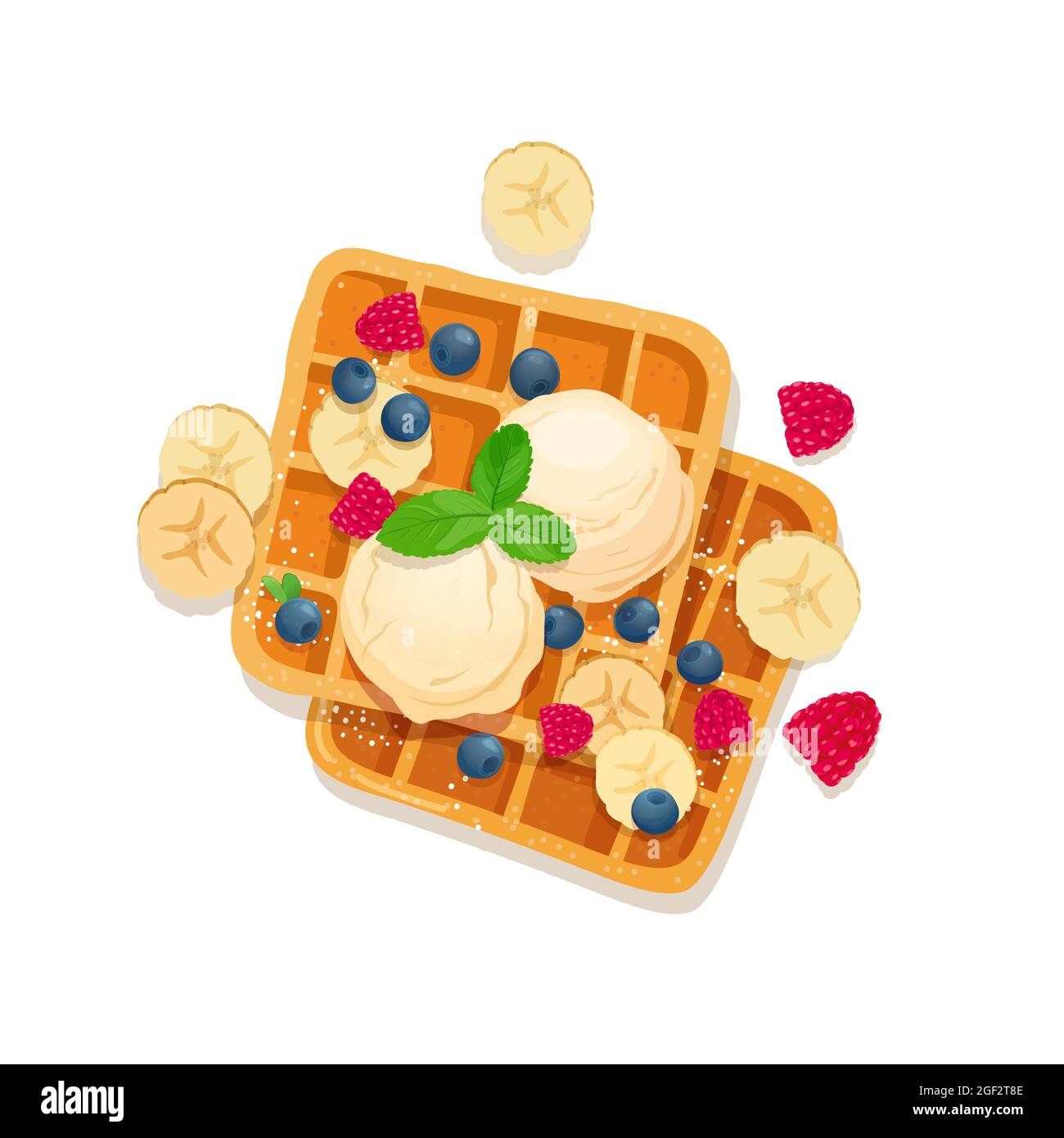 Ice cream banana raspberry Stock Vector Images - Alamy