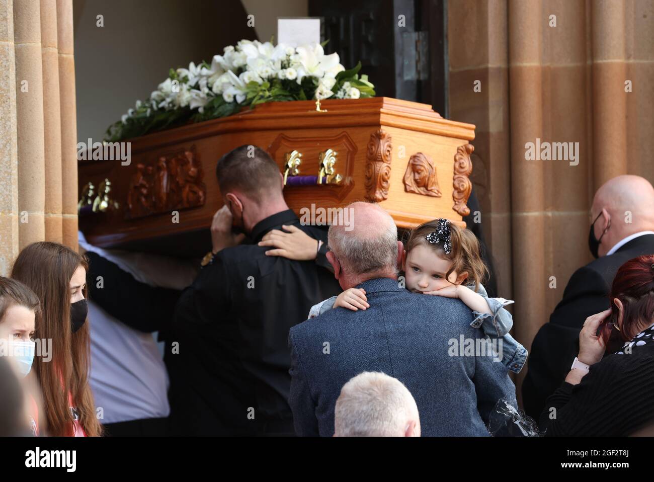 The daughter of Samantha Willis (nee Curran), Lilyanna, is carried into ...