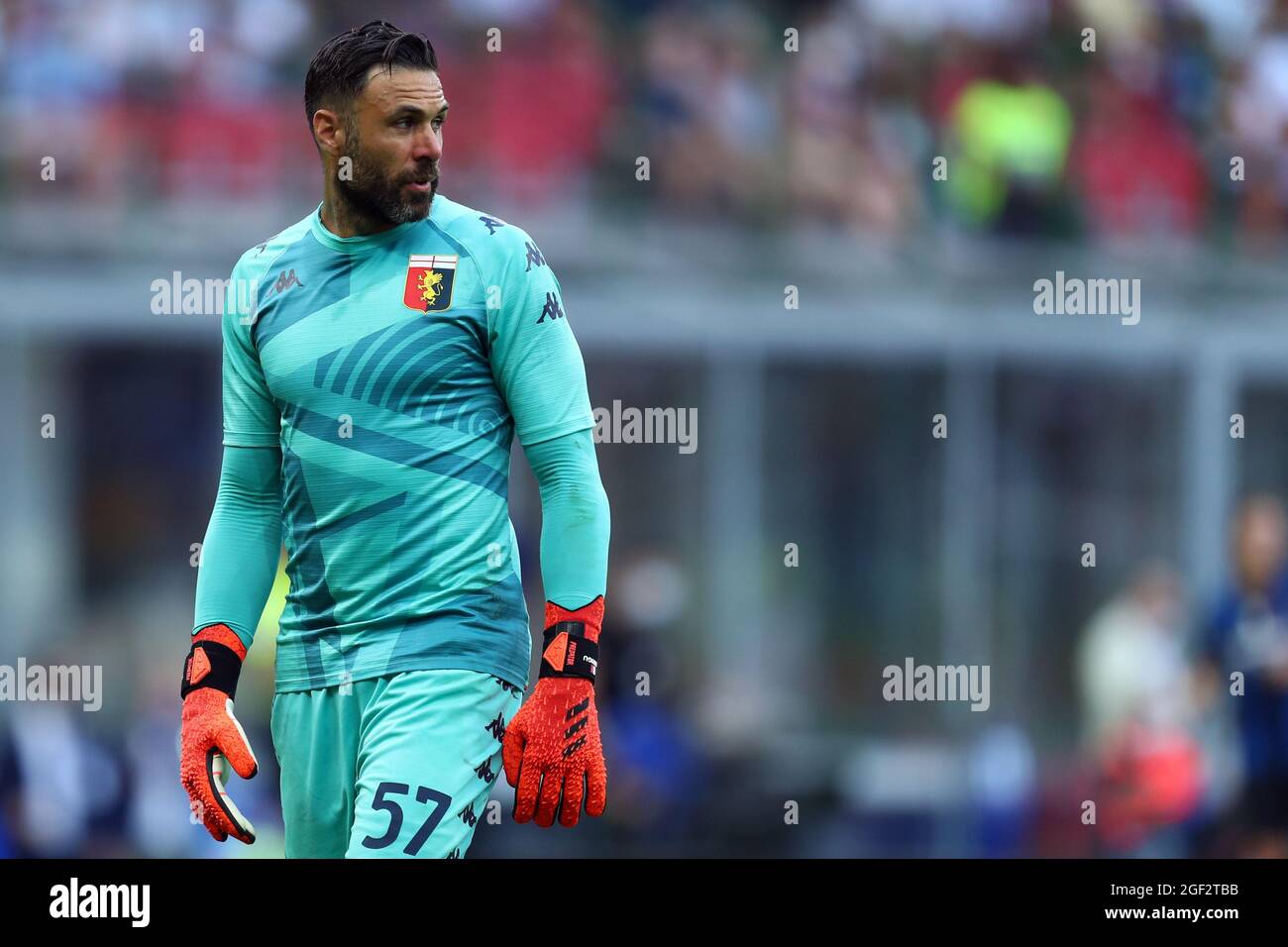 Milano, Italy. 21th August 2021. Salvatore Sirigu of Genoa Cfc looks on ...