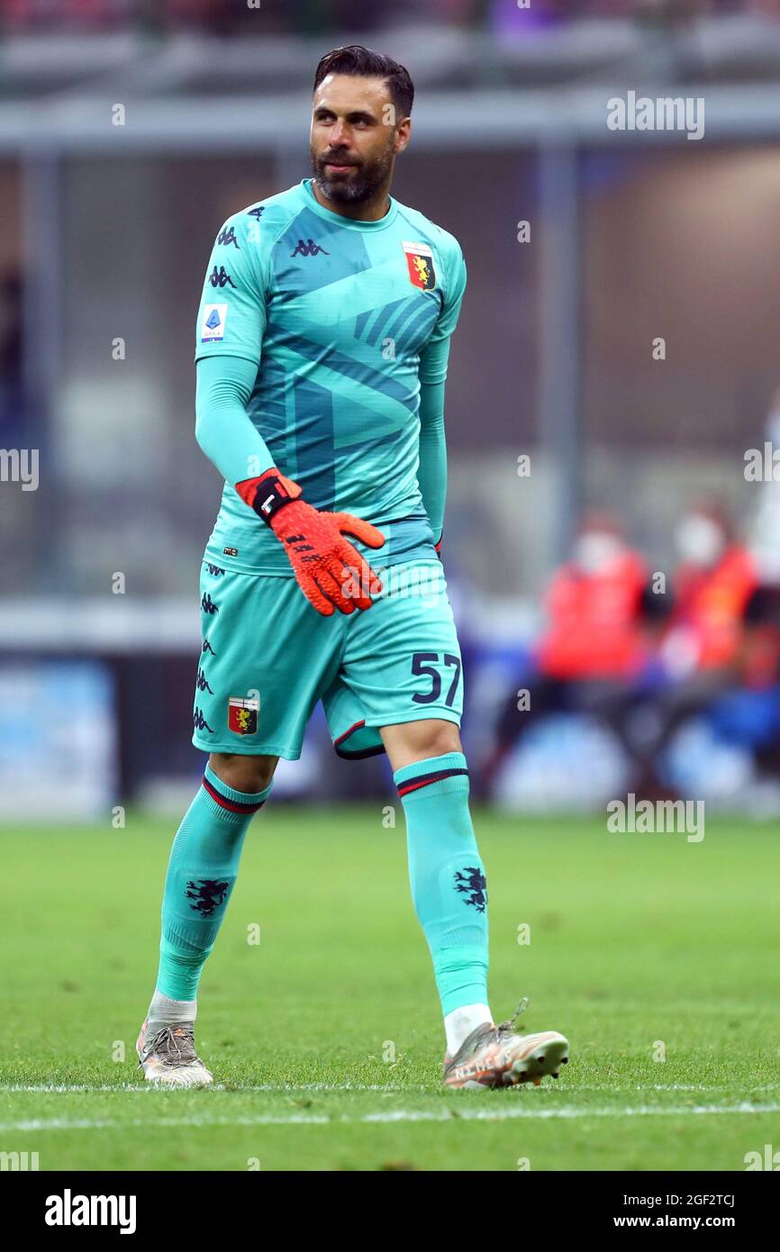 Milano, Italy. 21th August 2021. Salvatore Sirigu of Genoa Cfc looks on ...