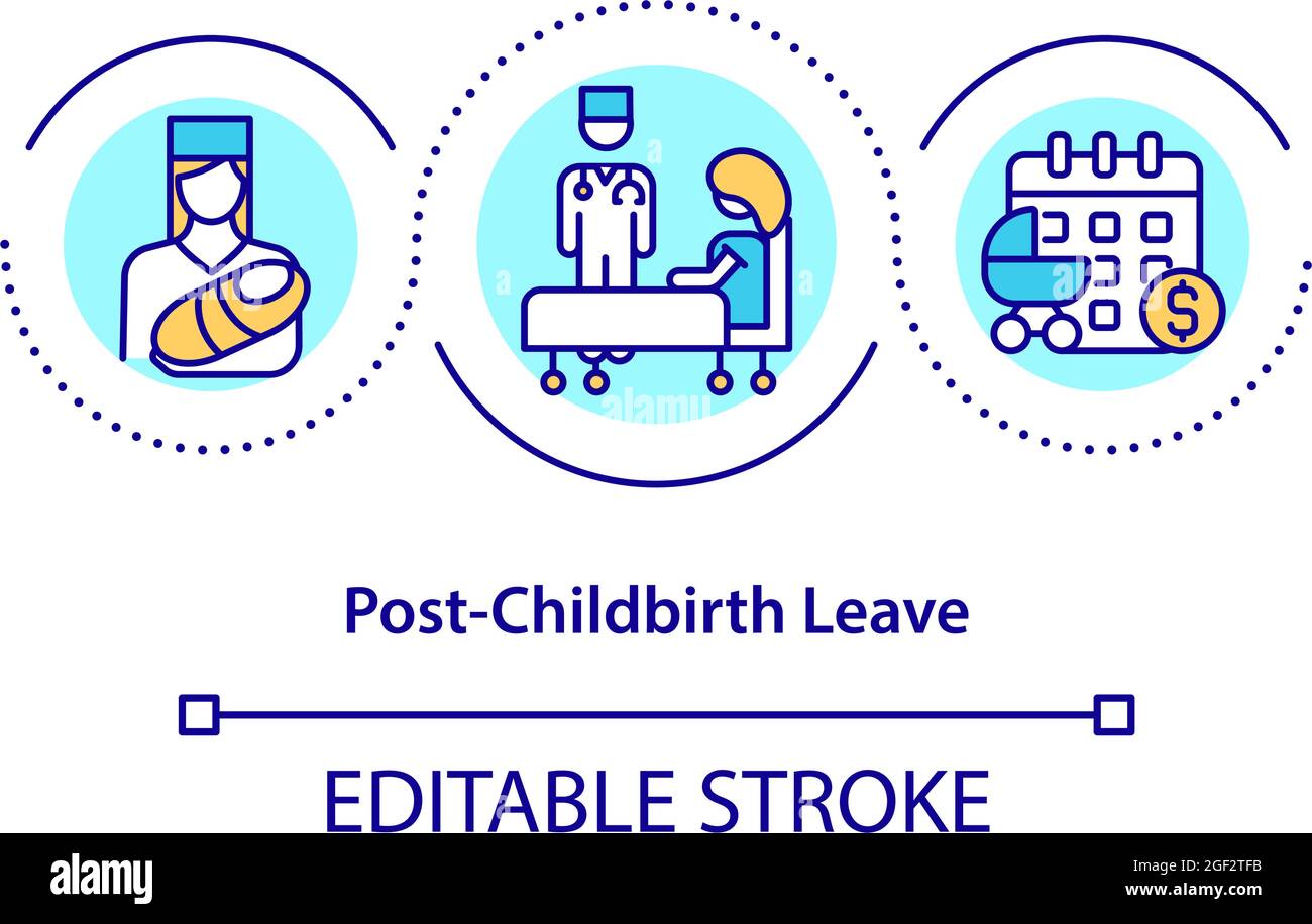 Post-childbirth leave concept icon Stock Vector Image & Art - Alamy