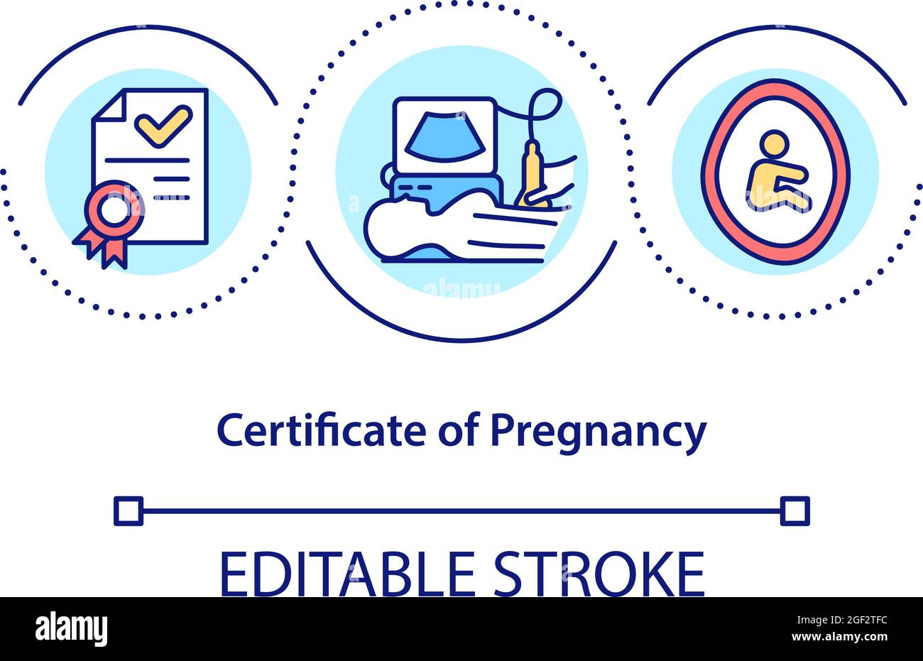 Certificate of pregnancy concept icon Stock Vector Image & Art - Alamy