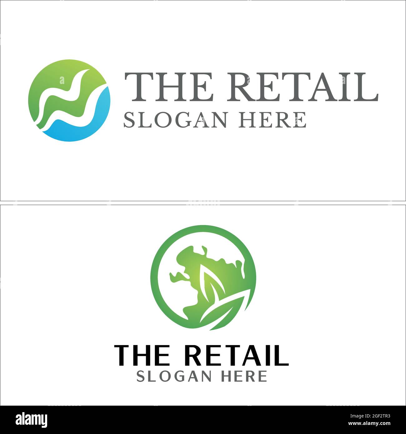 Go green business company nature organic logo design Stock Vector Image ...