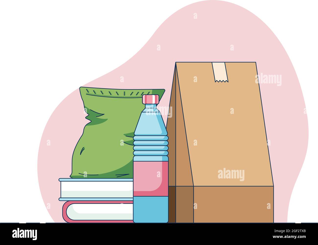 Backpack school lunchbox on Stock Vector Images - Alamy