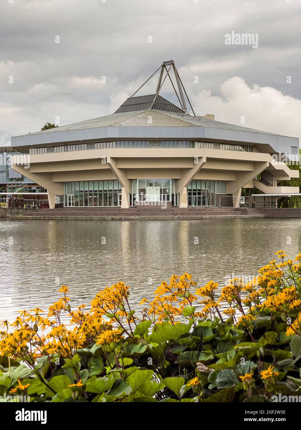 The brutalist architecture of the Central Hall, at York University ...
