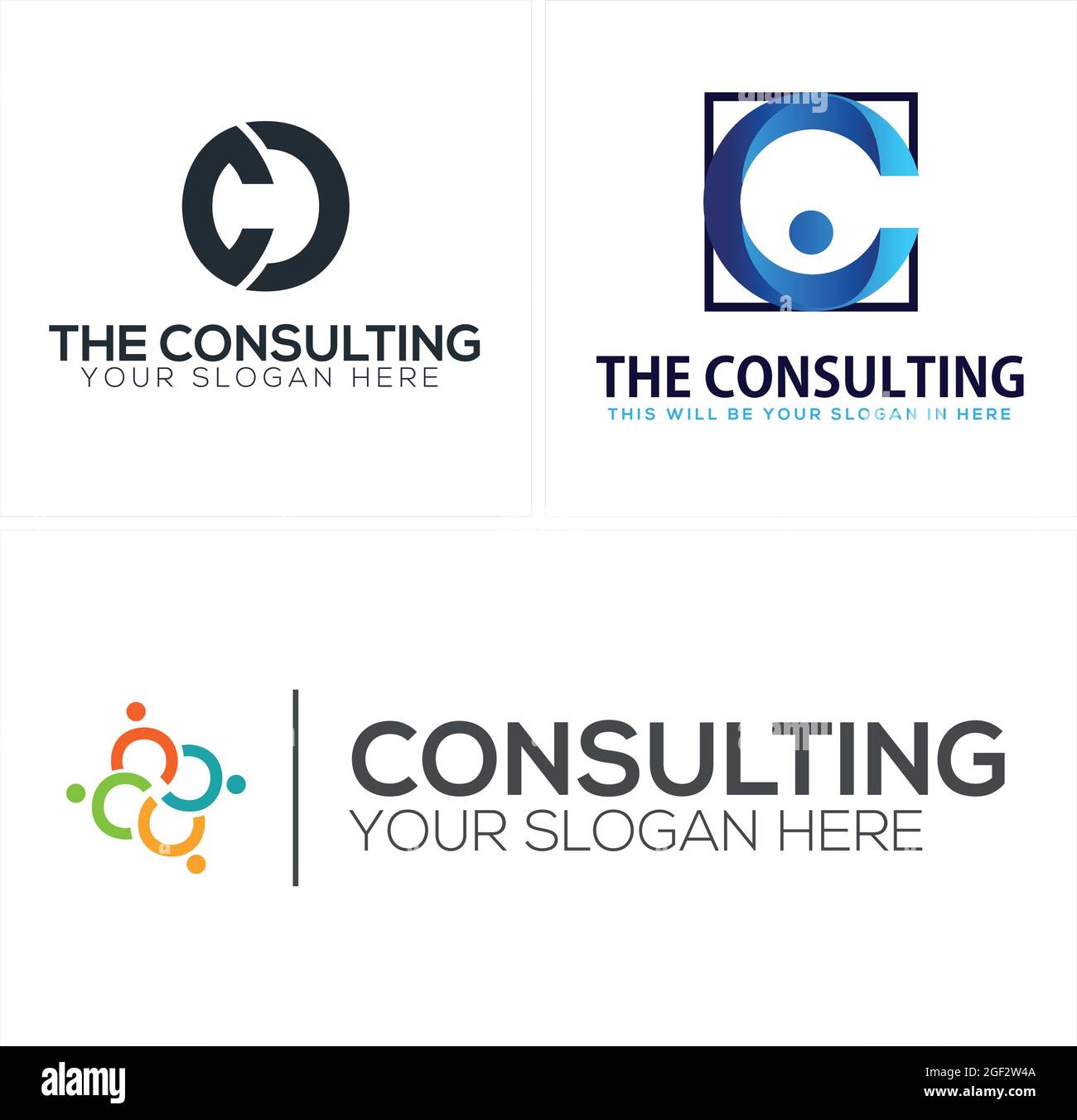 Business consulting with letter C and people group logo design Stock ...
