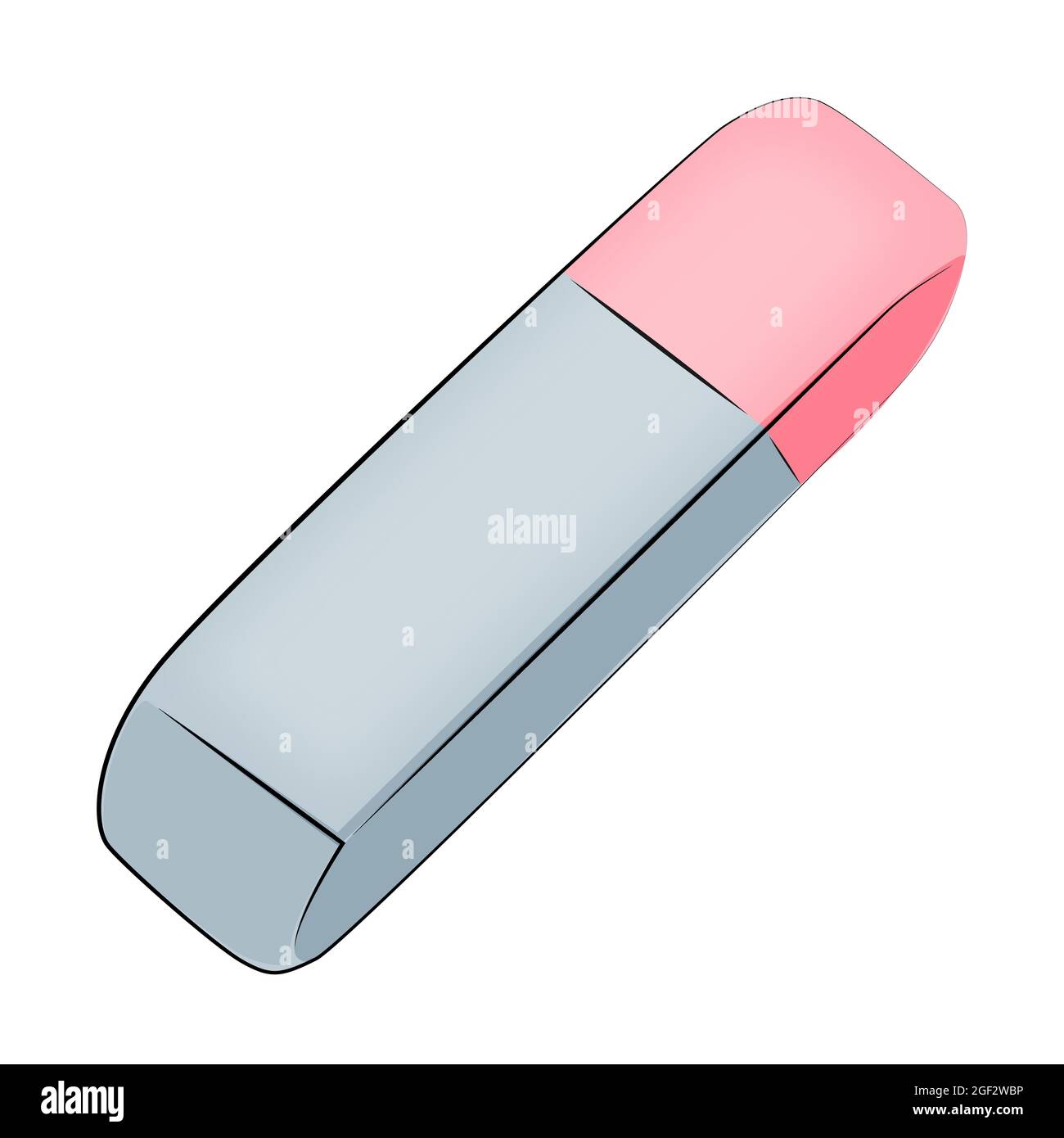 Colorful eraser school on white background. Vector illustration Stock ...