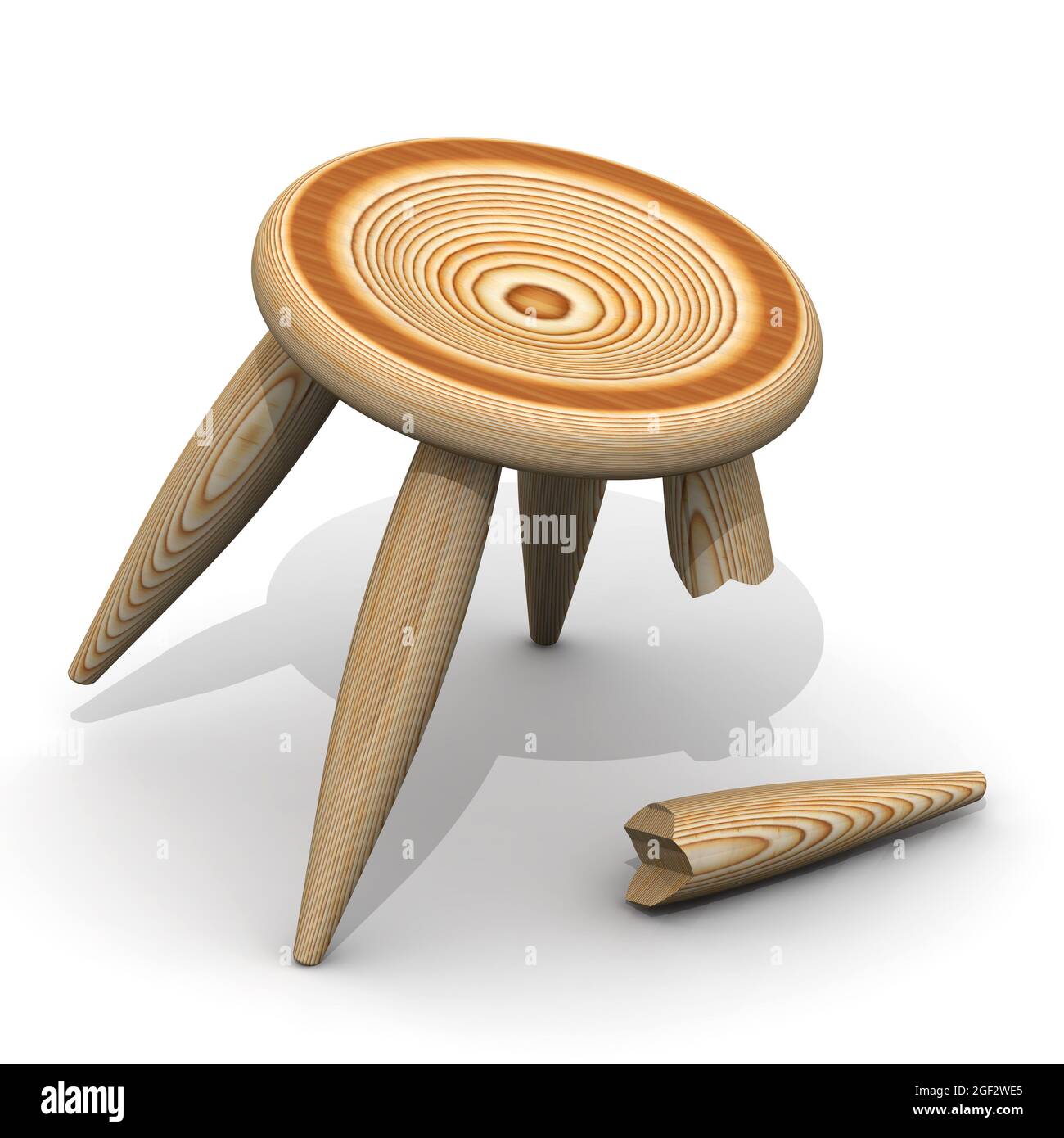 Chair wooden broken leg Cut Out Stock Images & Pictures - Alamy