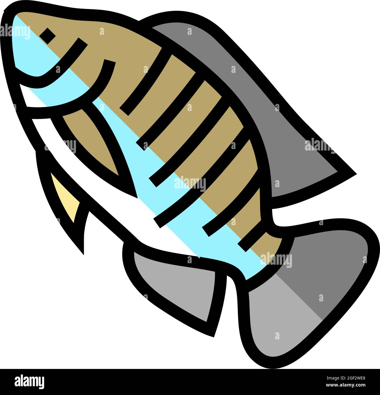 nile tilapia color icon vector illustration Stock Vector Image & Art ...