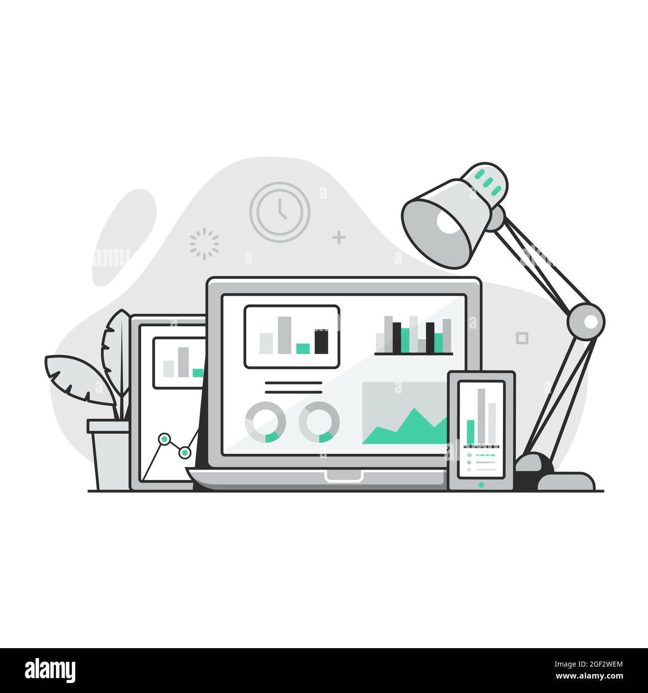 Marketing Data Analysis Business Line Art Concept Stock Vector Image ... Marketing Data Analysis Business Line Art Concept Stock Vector Image ...