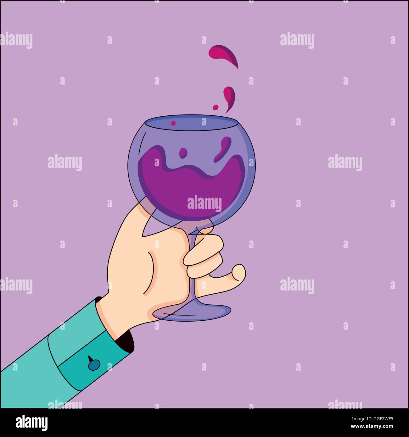 Friends drinks in party Stock Vector Images - Alamy