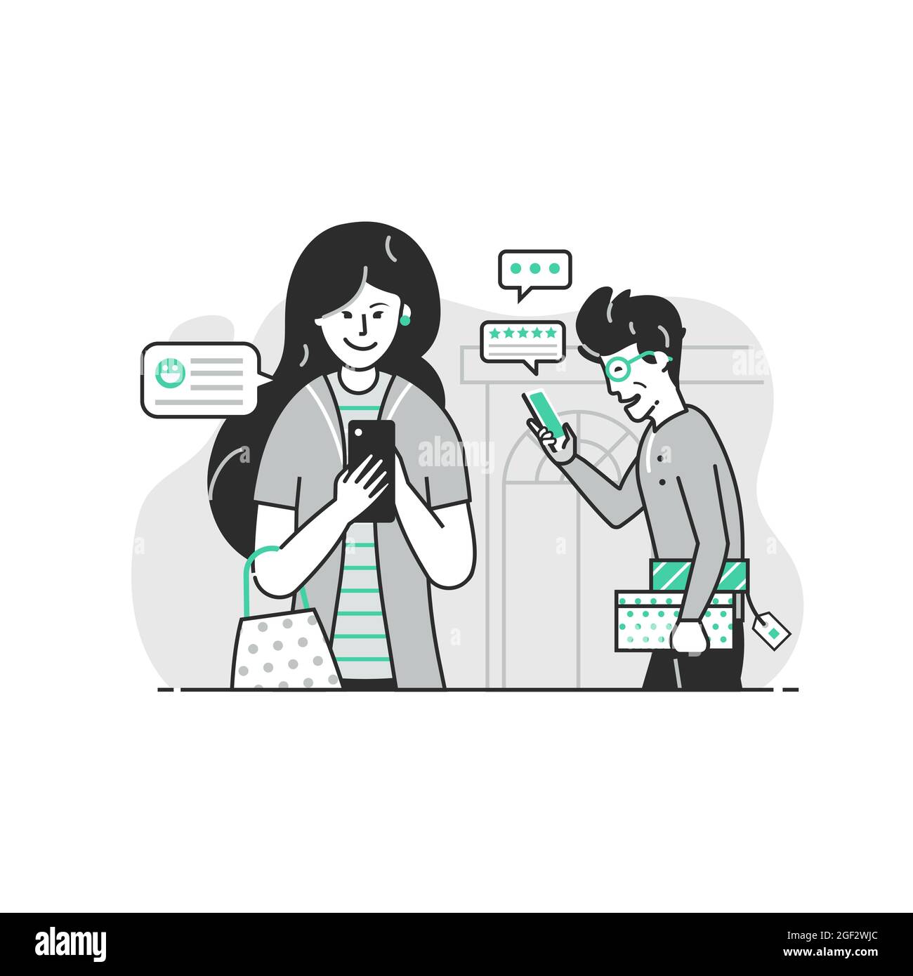 Customer concept illustration linear Cut Out Stock Images & Pictures ...