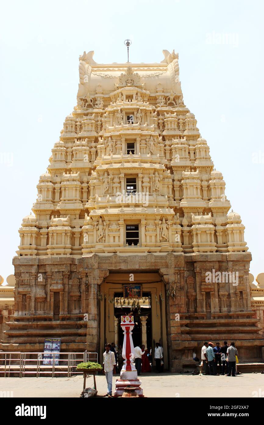 Main gate of Sri Ranganthaswamy temple, Srirangapatna in the Mandya ...
