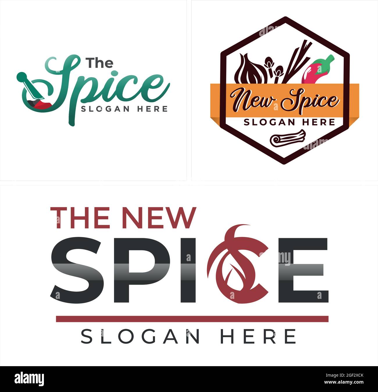 Restaurant cooking hot pepper spicy logo design Stock Vector Image ...