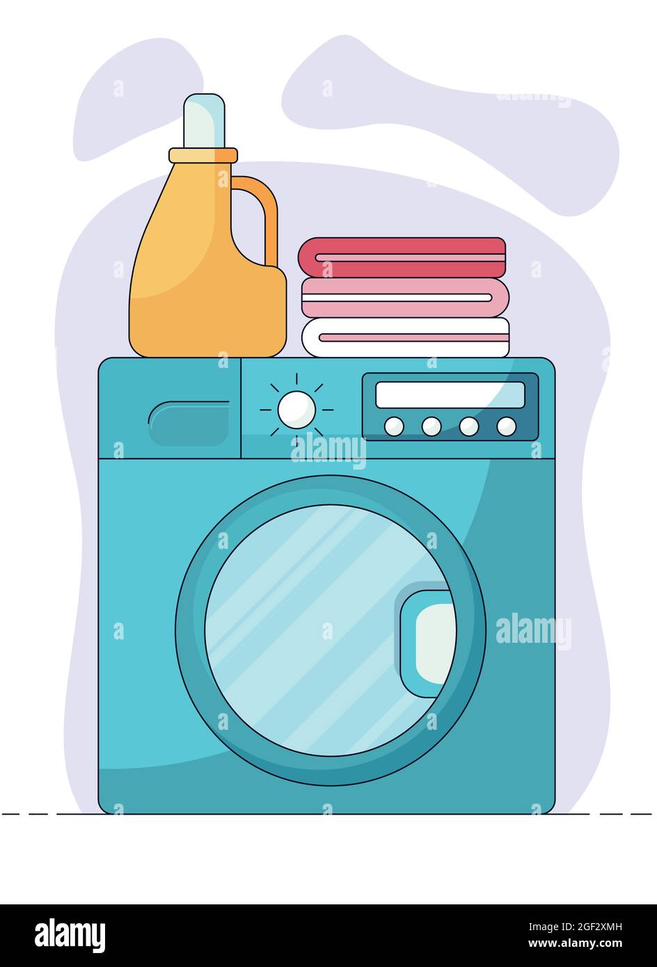 Cartoon washing machine home appliance hi-res stock photography and ...