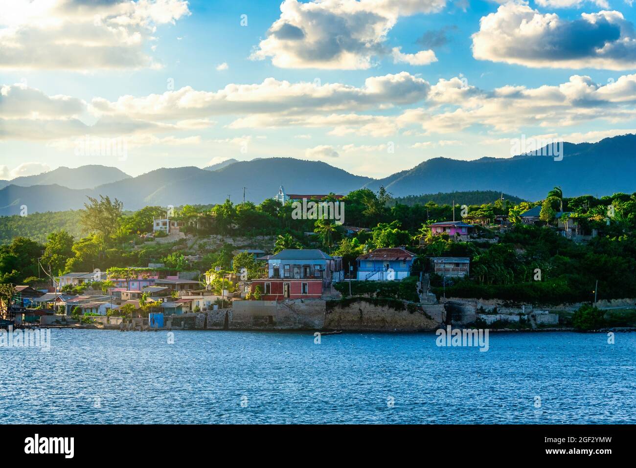 Landscape seascape scenic in coastline, Santiago de Cuba, Cuba, 21 ...