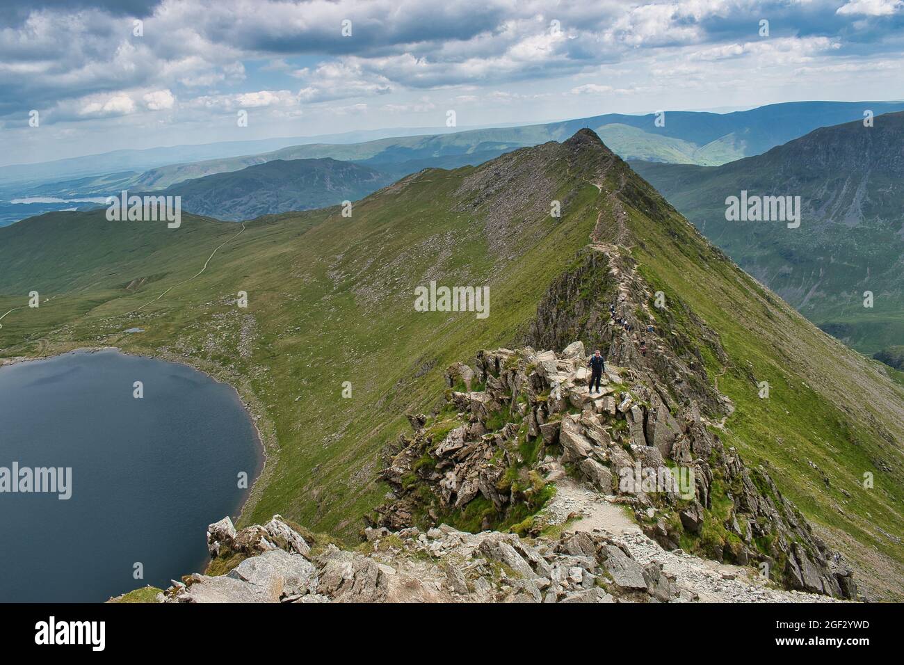 Helvellyn hike Lake District Stock Photo - Alamy