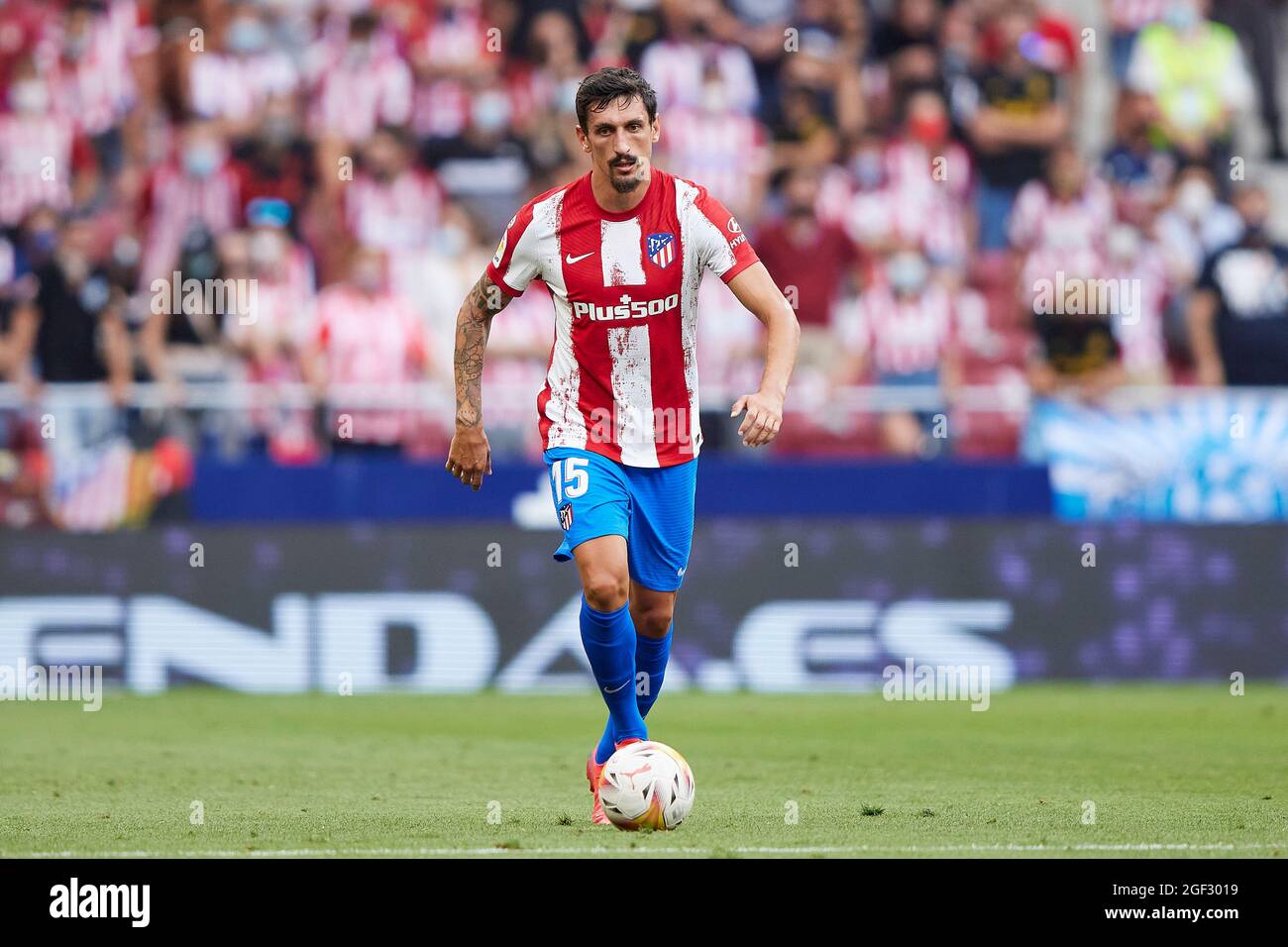 Stefan Savic of Atletico de Madrid during the La Liga match between ...