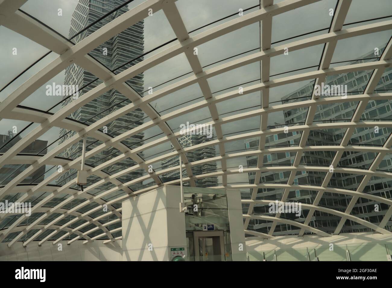 Metro subway station of RET line E between Rotterdam and The Hague at ...