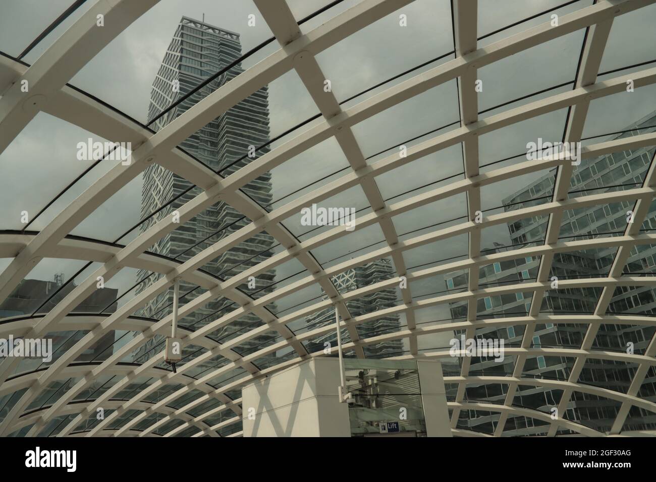 Metro subway station of RET line E between Rotterdam and The Hague at ...