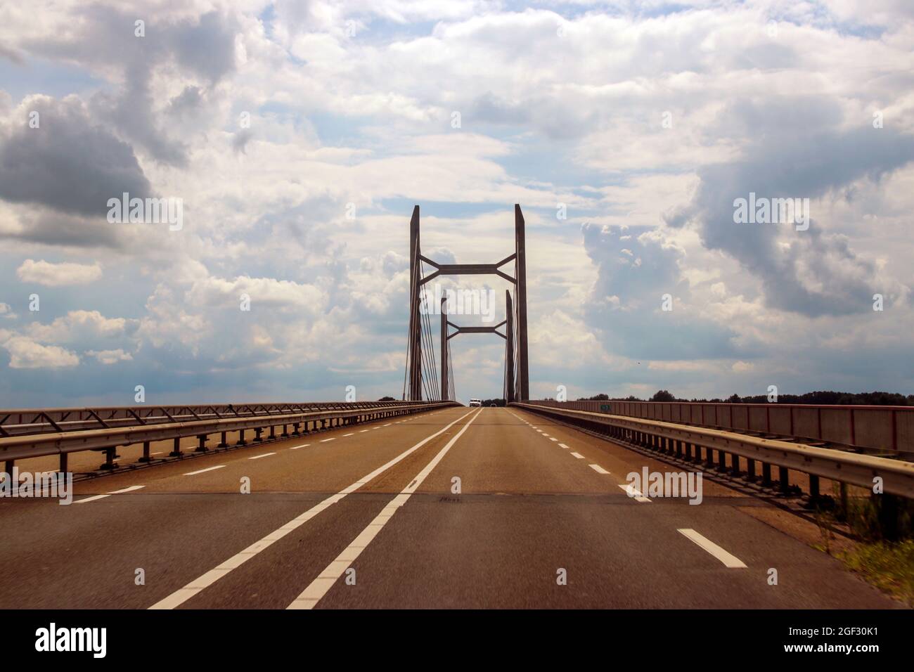 Suspension steel brug named Eilandbrug at Highway N50 at Kampen in the ...