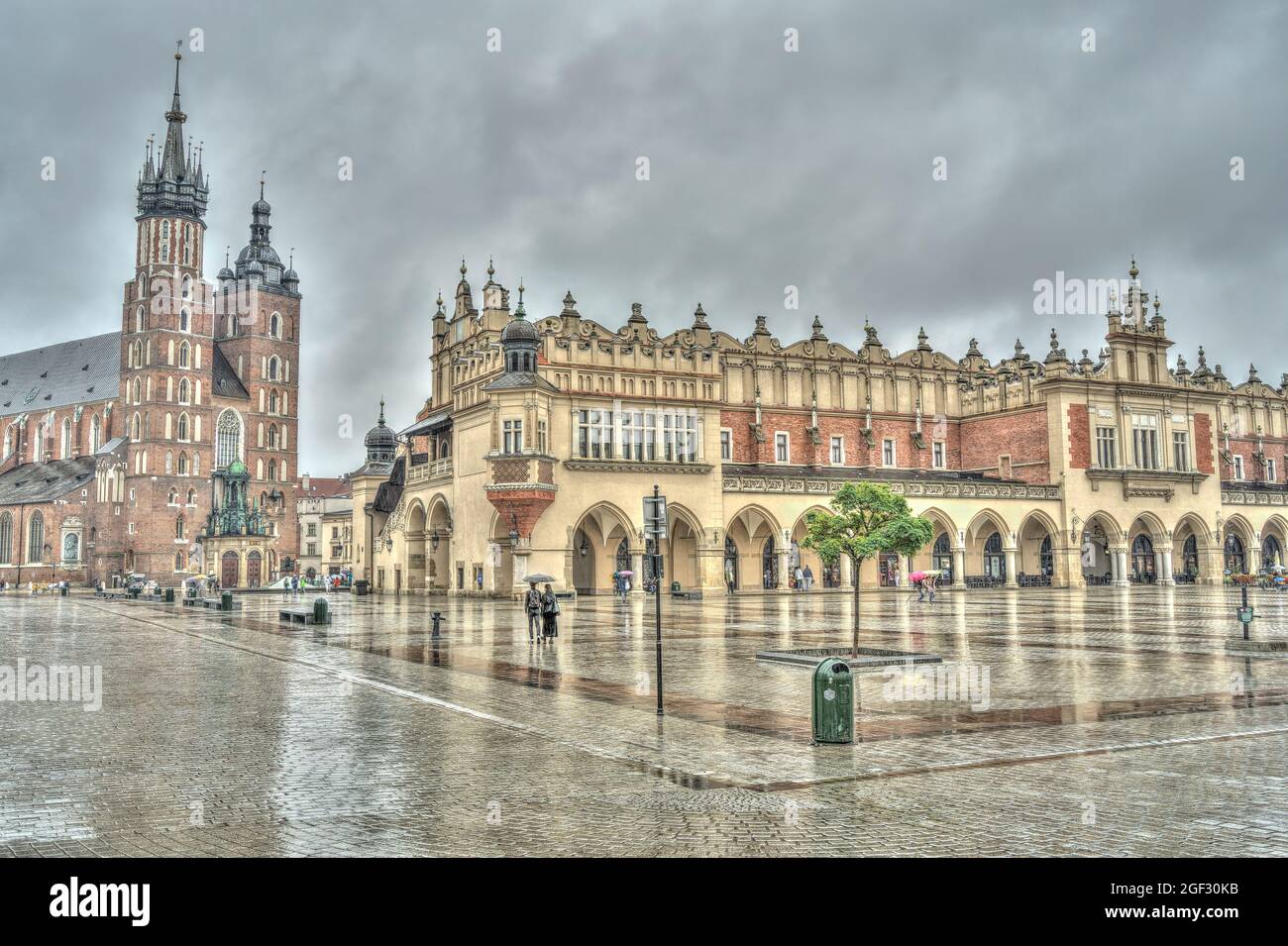 Krakow Old Town in cloudy weather, HDR Image Stock Photo - Alamy