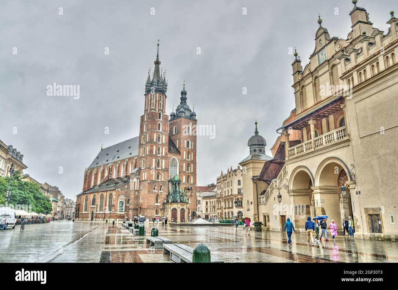 Krakow Old Town in cloudy weather, HDR Image Stock Photo - Alamy