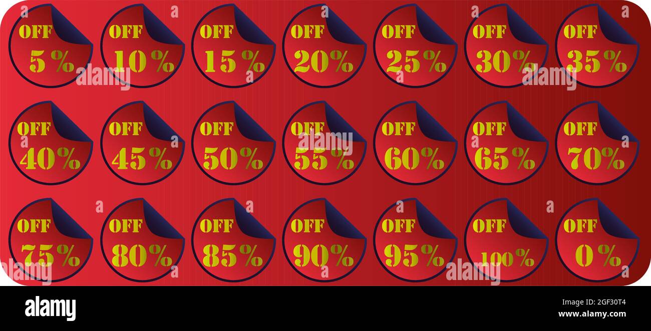 A set of stickers that attract the customer and give your design a ...