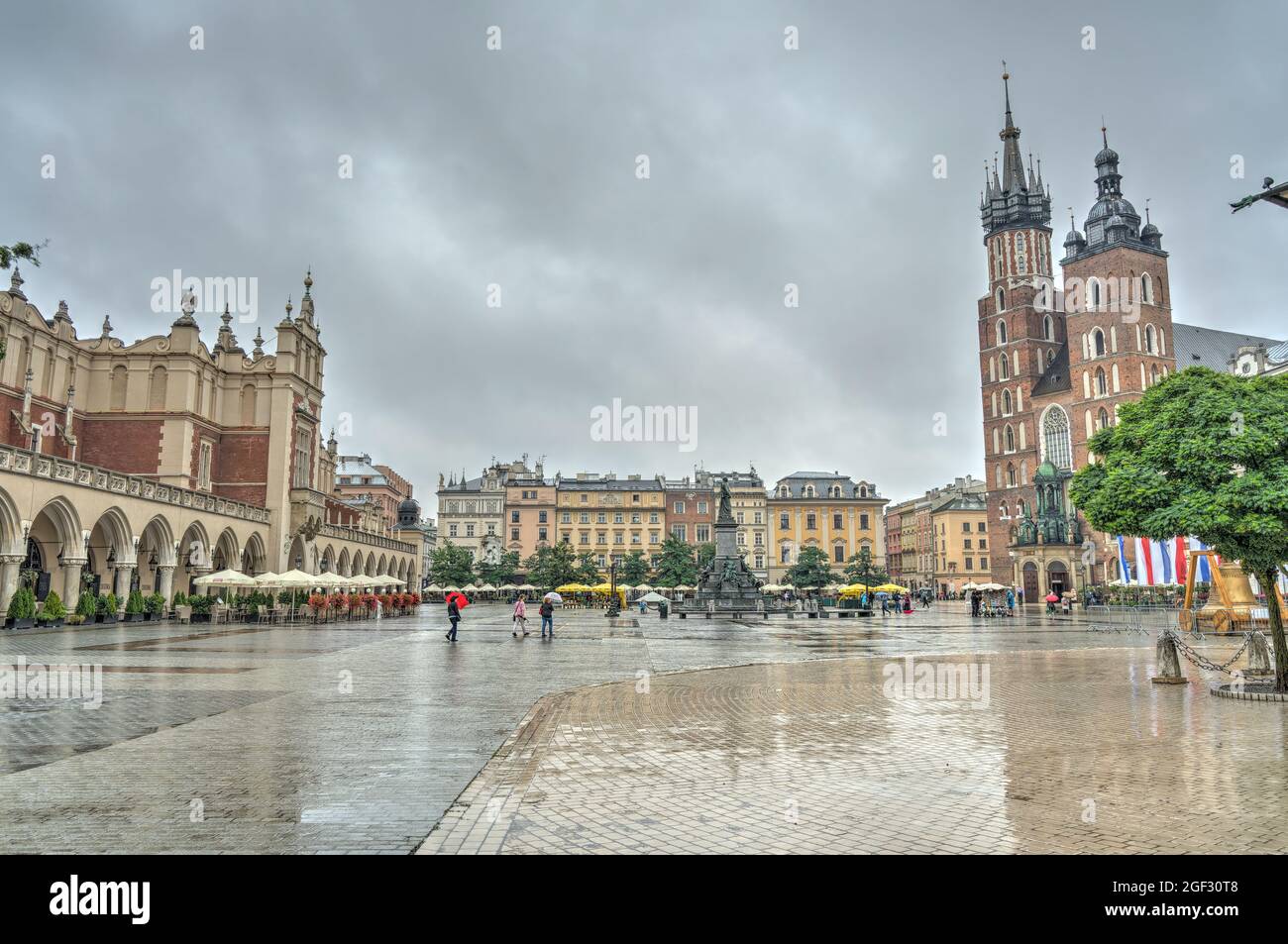 Krakow Old Town in cloudy weather, HDR Image Stock Photo - Alamy