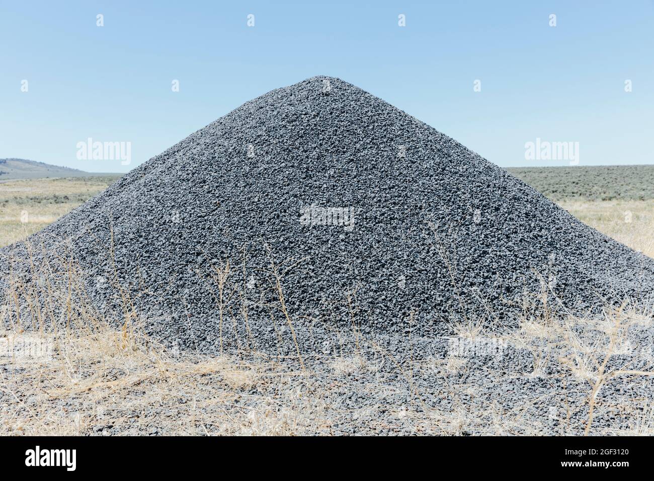 Gravel piles used for construction and road maintenance Stock Photo - Alamy