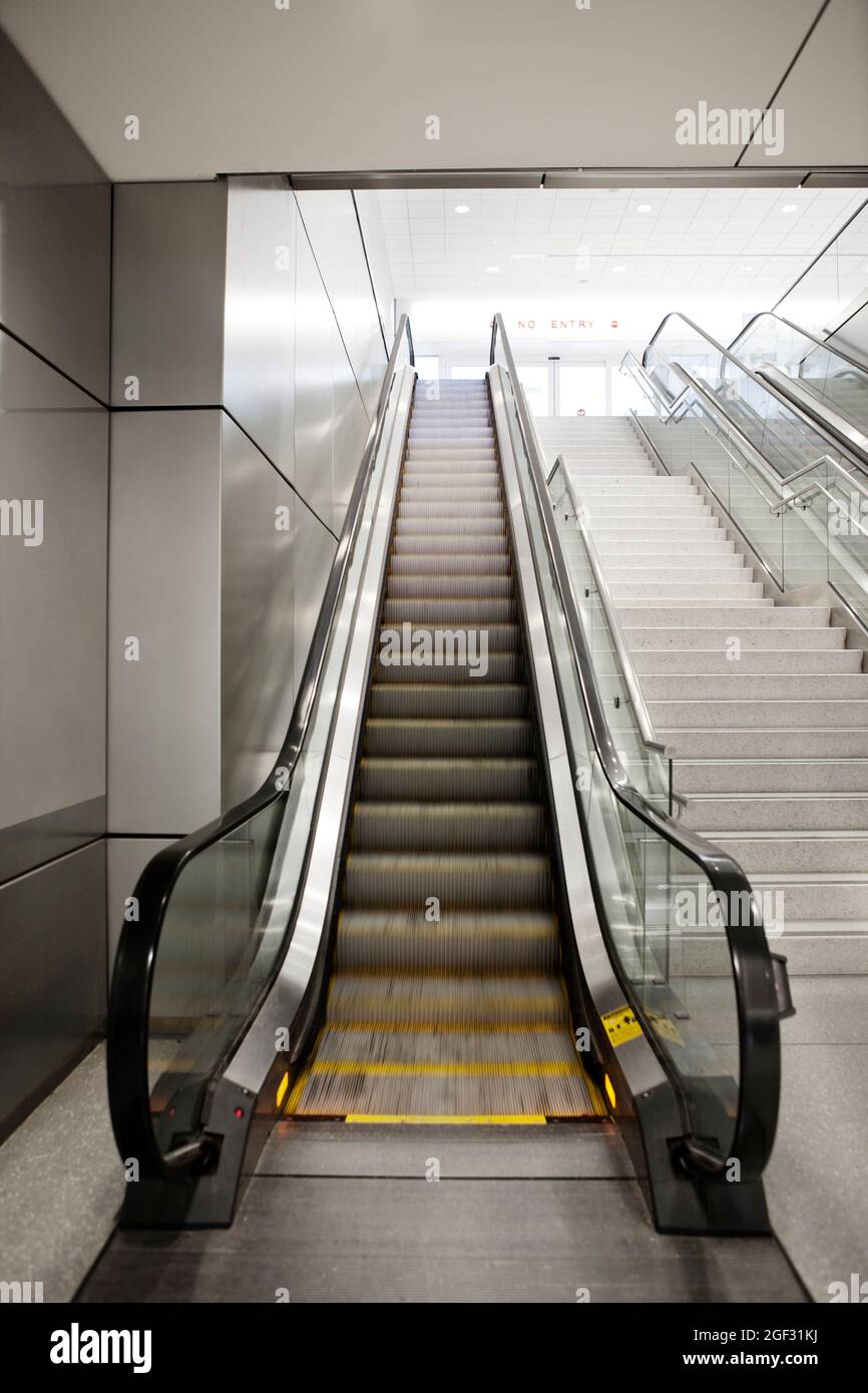 A set of moving steps, escalators Stock Photo - Alamy
