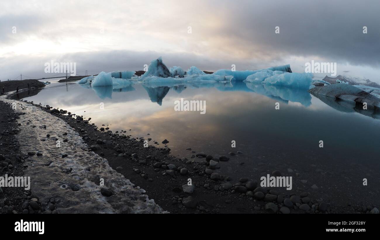 Amazing view of the Jokulsarlon glacier lagoon in Iceland Stock Photo ...