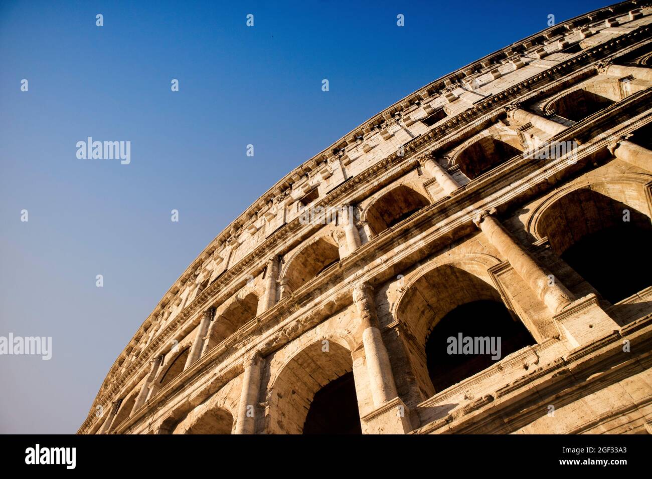View of the architectural and architectural details of the Colosseum ...