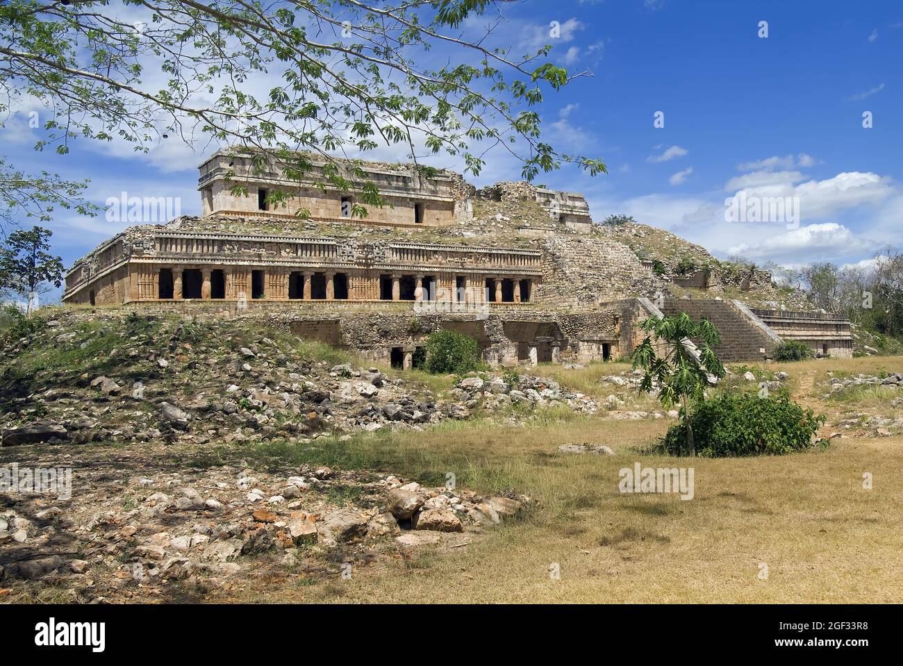 Gran Palacio Norte, The great Palace, Sayil, Yucatan, Mexico Stock ...