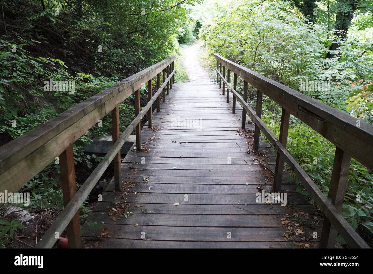 Beautiful old wooden footbridge over hi-res stock photography and ...