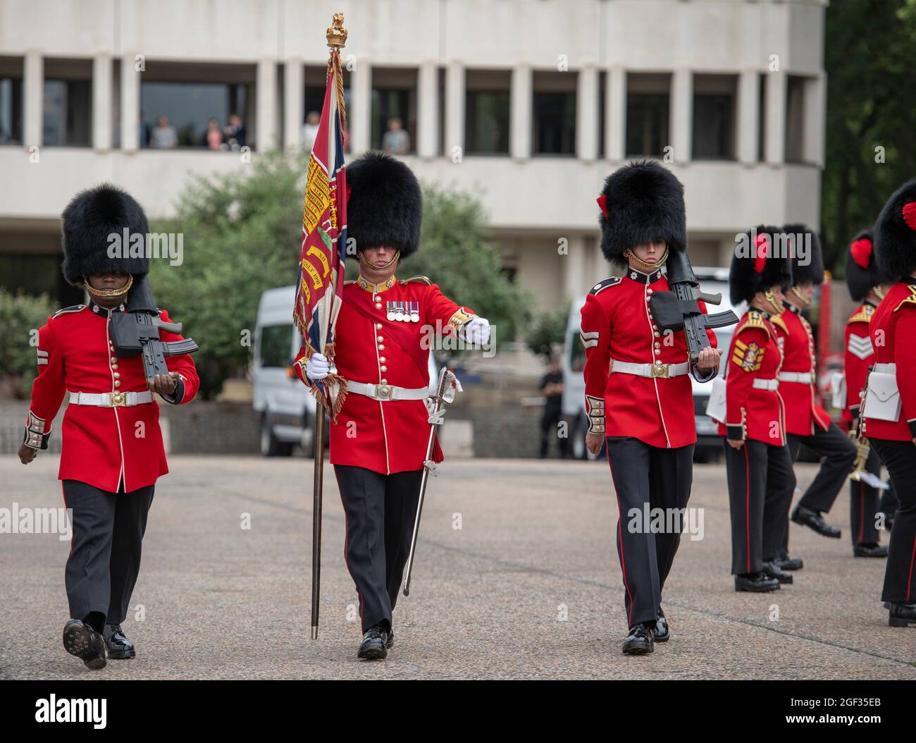 Wellington Barracks, London, UK. 23 August 2021. Preparations at ...