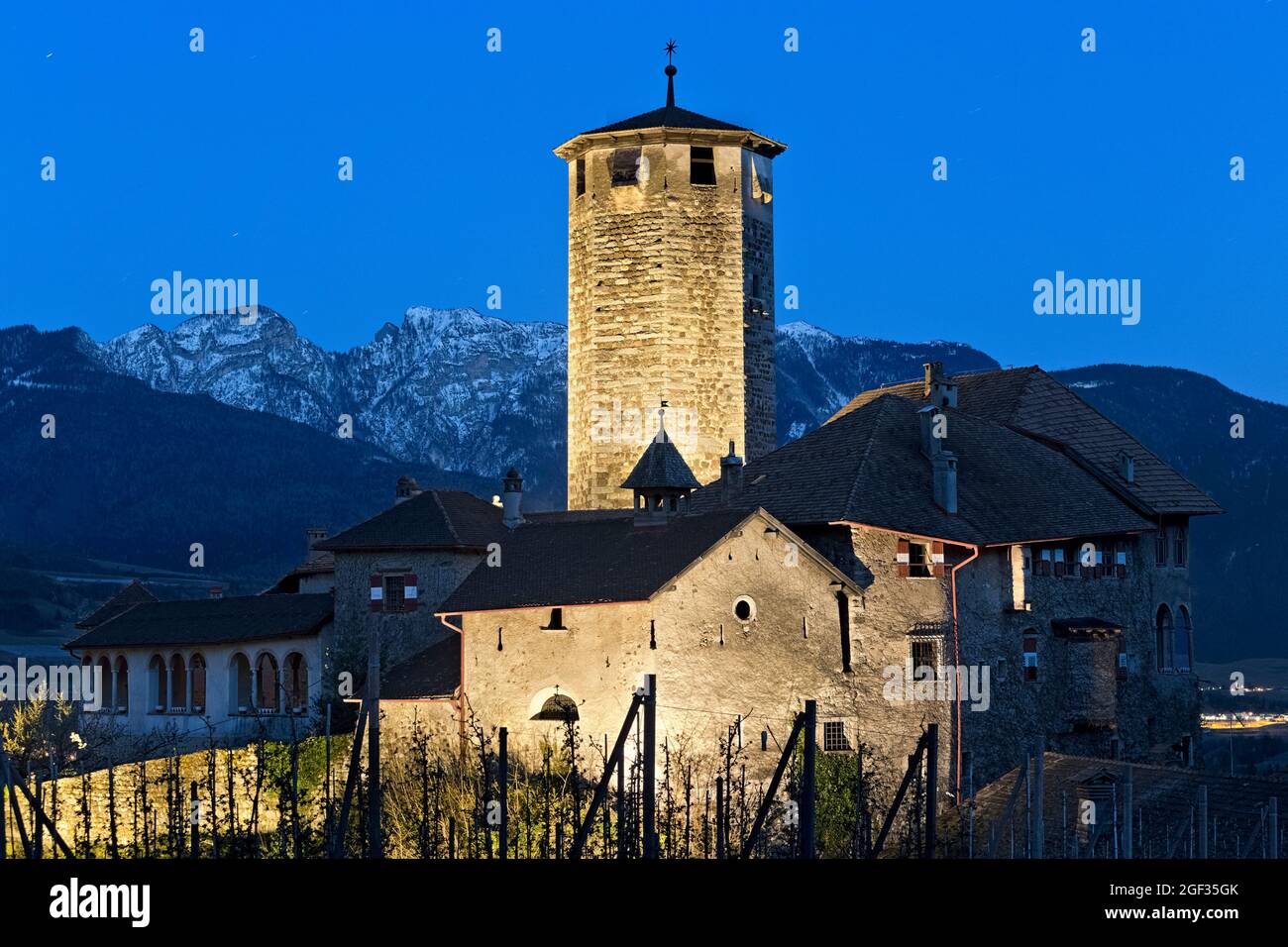 The medieval tower of Castel Valer is the highest in the province of ...