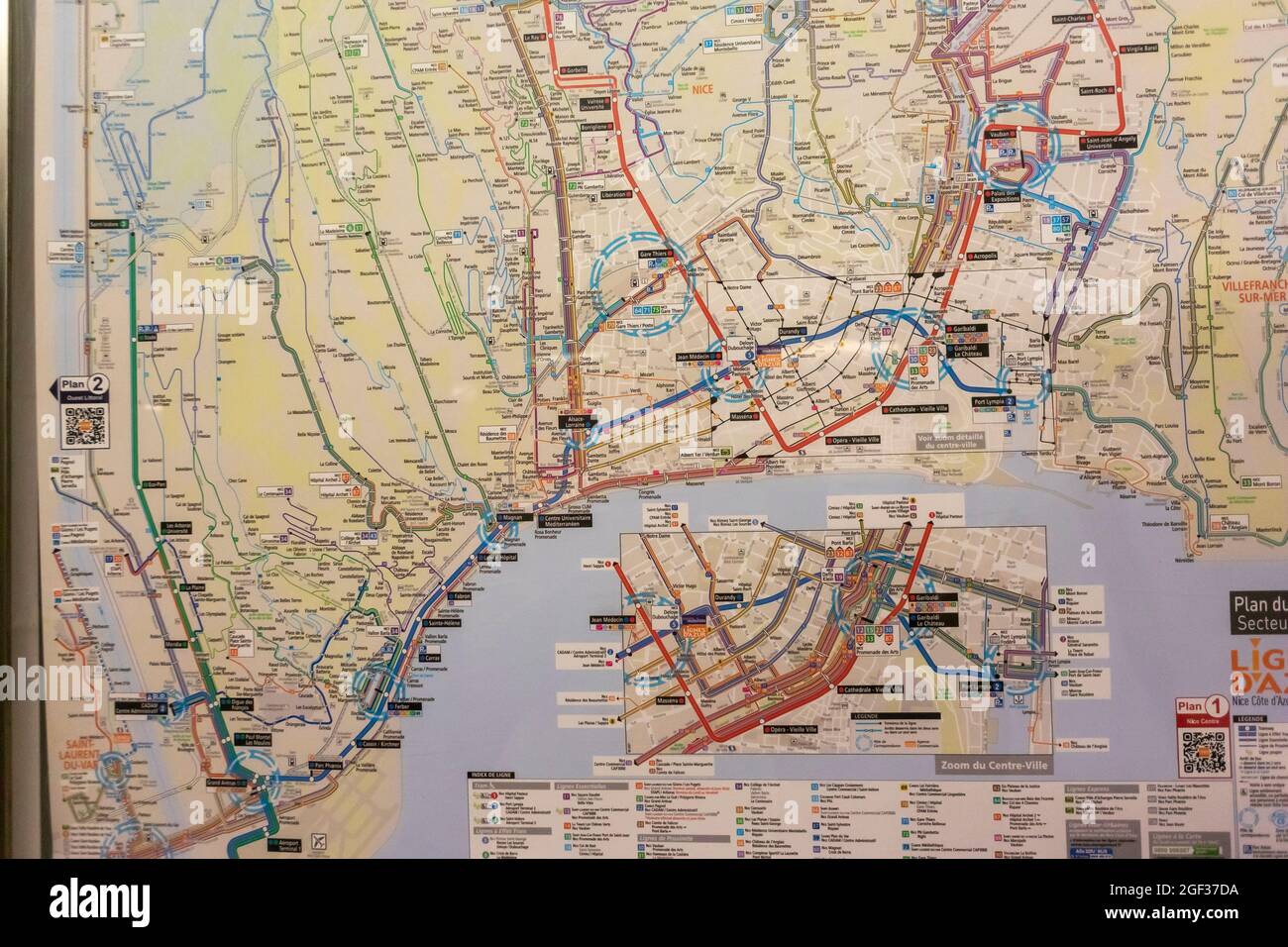 Nice, France, Local Transportation Map, on display, Street Scenes Stock ...