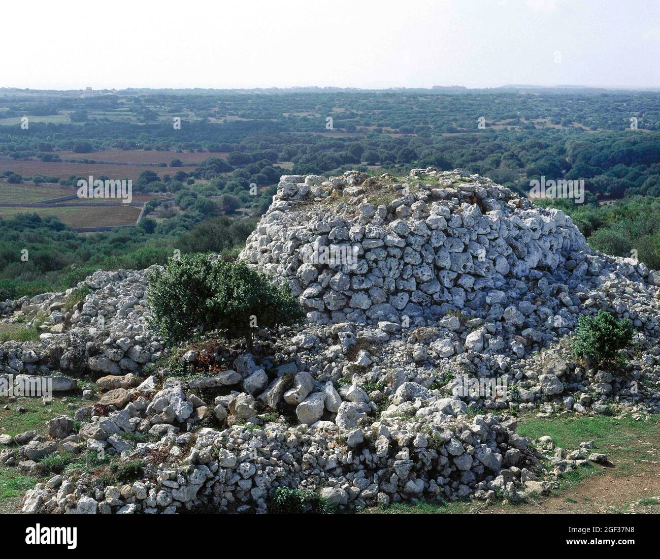Spain, Balearic Islands, Menorca, Alaior. Torre d'en Galmés talayotic ...