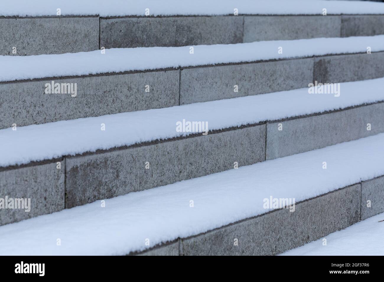 Stone steps in snow hi-res stock photography and images - Alamy