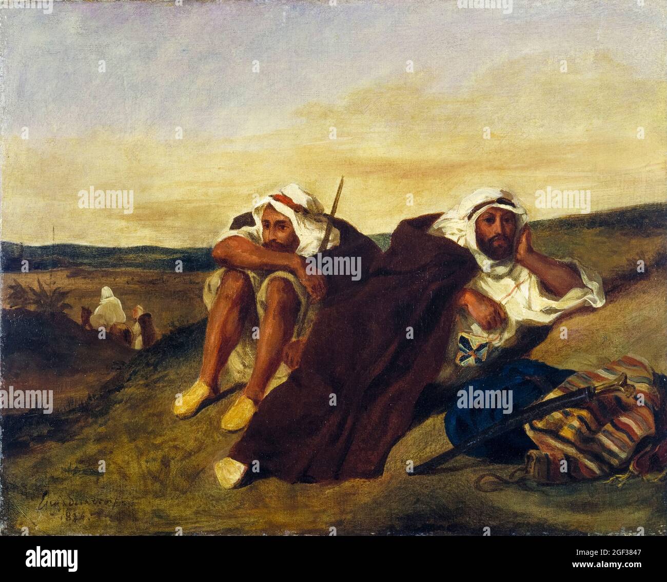 Eugene Delacroix, Arabs of Oran, painting, 1834 Stock Photo - Alamy